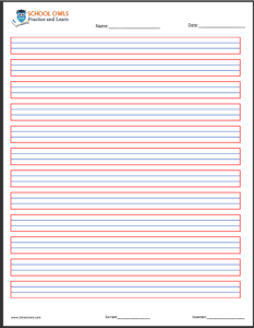 Blank Writing Sheet - SchoolOwls
